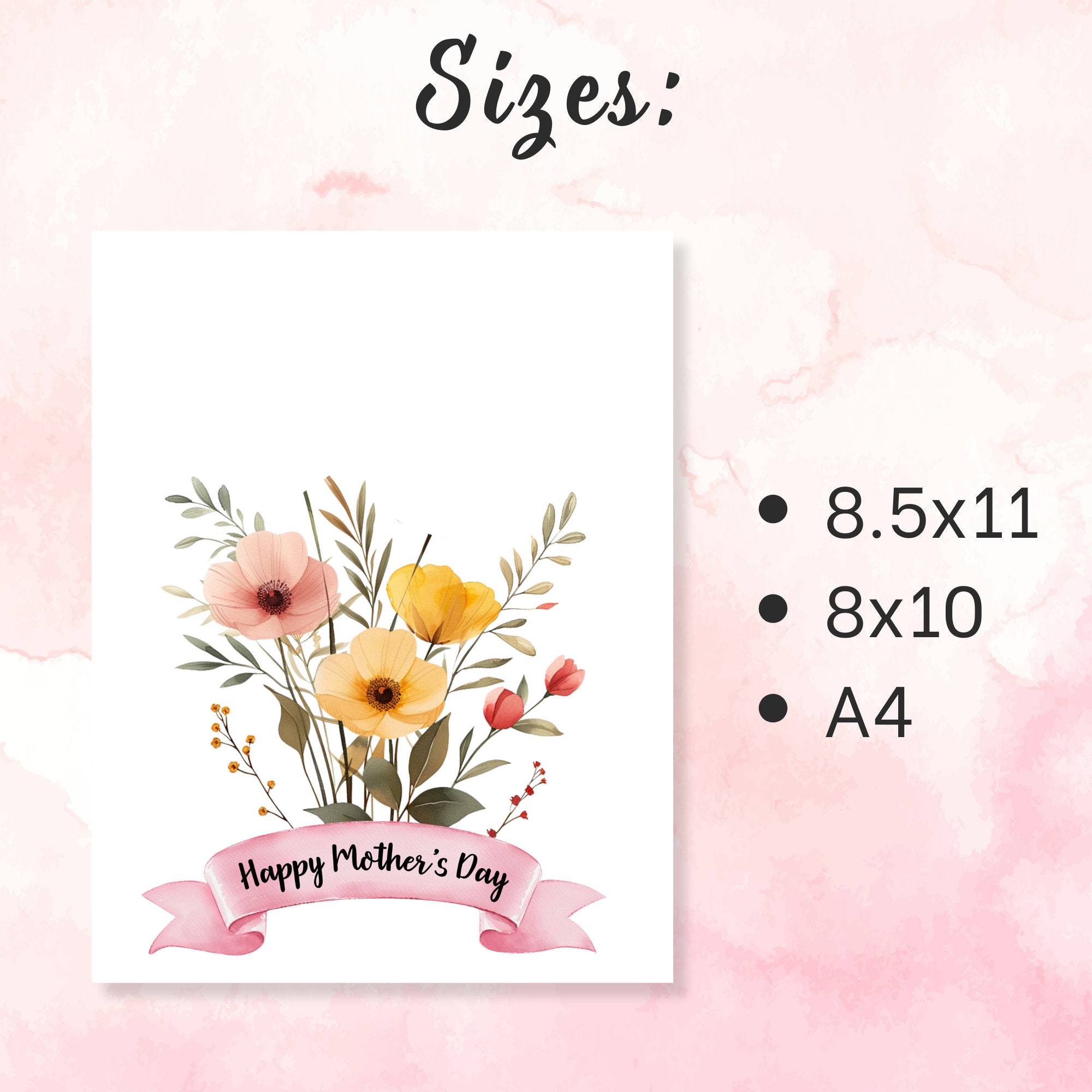Mothers Day Handprint Craft Flower Bouquet Handprint Printable Gift ...