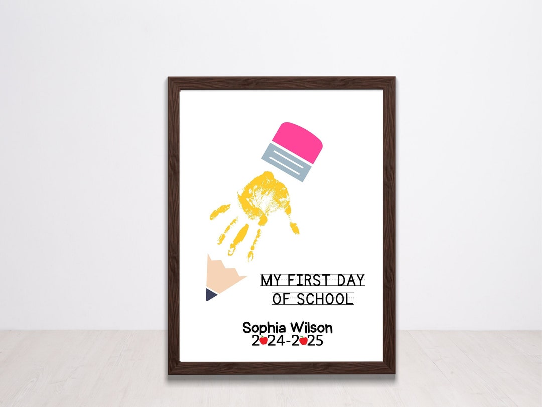 Editable First Day of School Handprint Craft Back to School Printable ...
