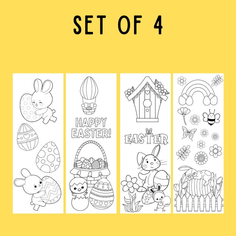 Coloring Easter Bookmarks for Kids Easter Coloring Easter Eggs Coloring ...