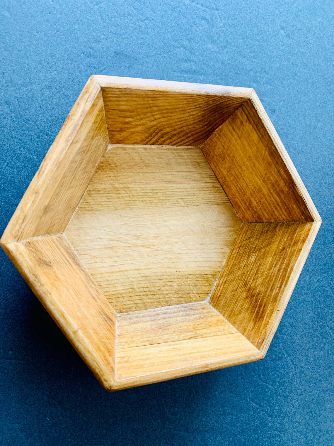 Handcrafted Oak Wood Hexagon Bowl | Organic Home Decor Accent Piece - Etsy