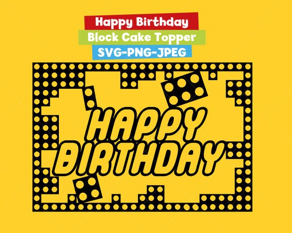 Printable Brick Cake Topper Cake Topper Svg for Cricut - Etsy Australia