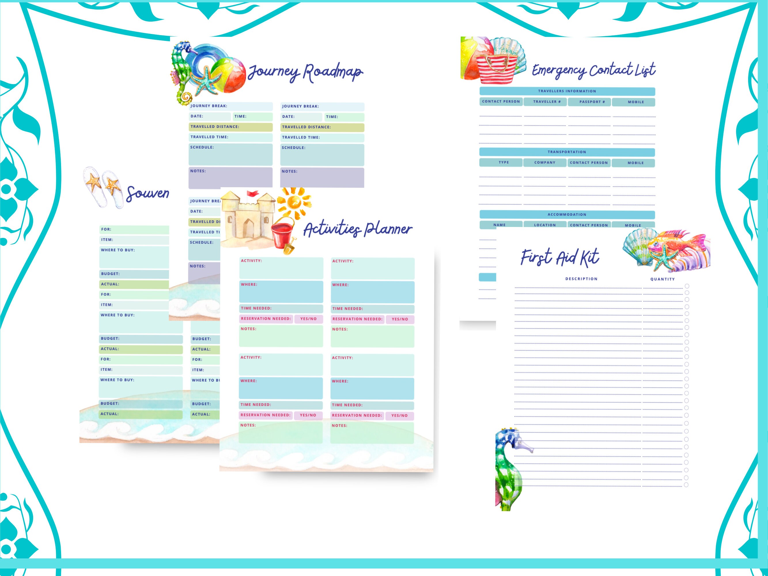 Beach Vacation Planner | Summer Getaway Planner| Vacation Budget ...
