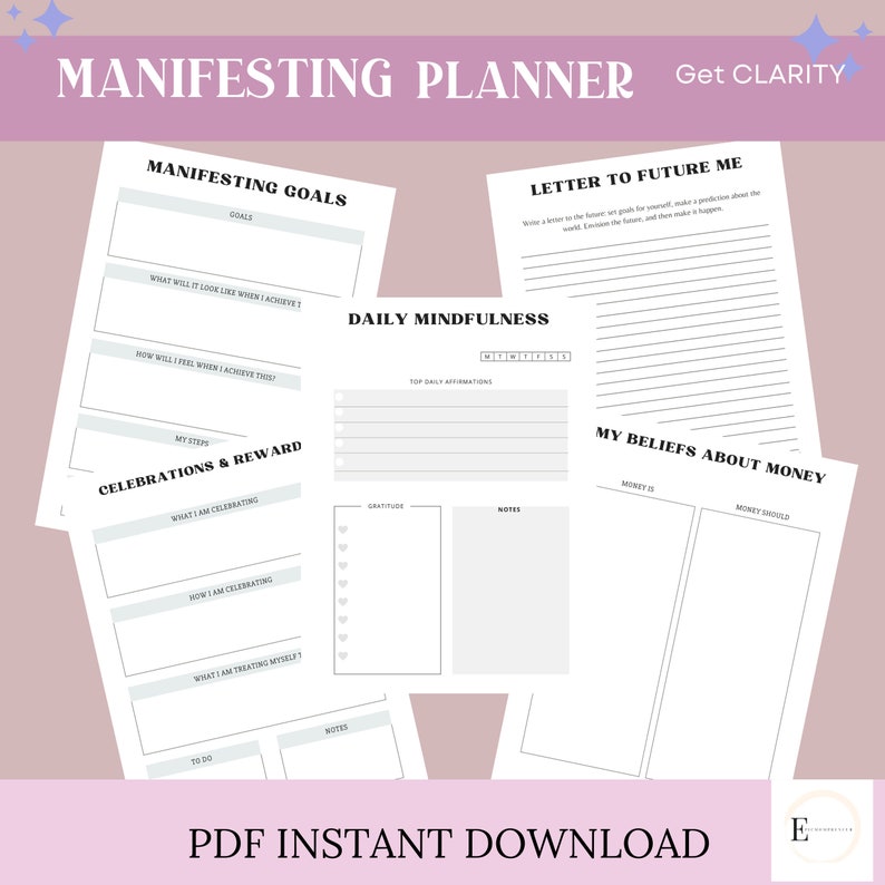 Manifesting Planner | Manifesting Journal | Manifesting Workbook ...