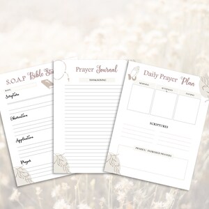 Bible & Prayer Journal |bible Study Planner | - Etsy