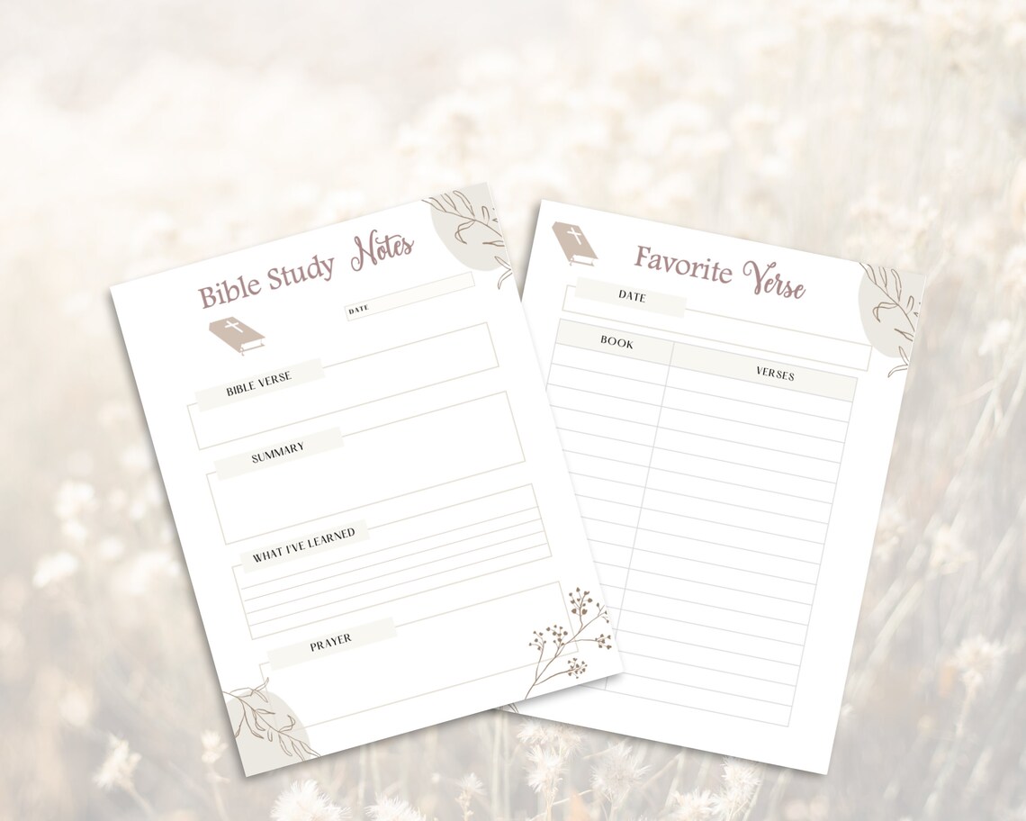 Bible & Prayer Journal bible Study Planner - Etsy