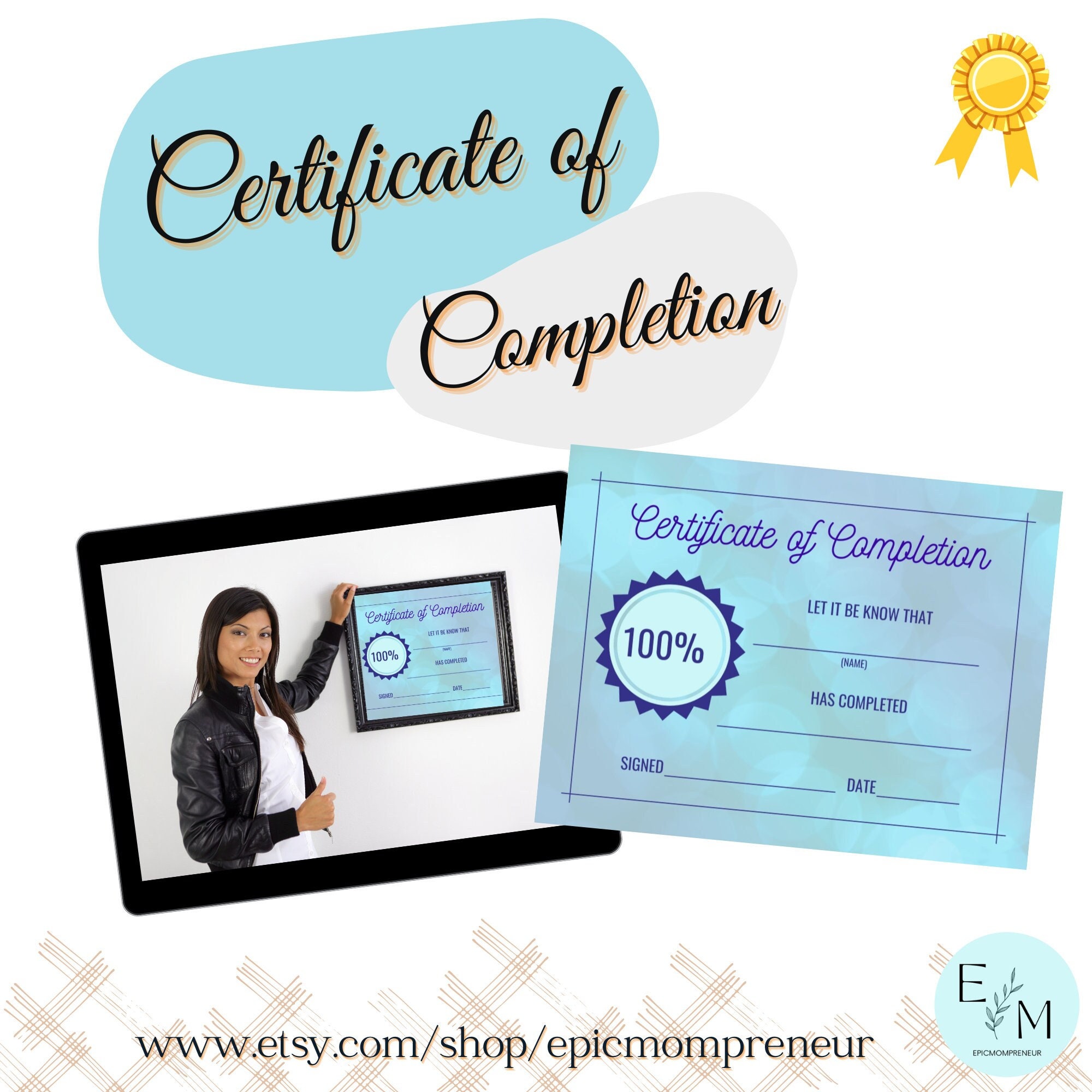 Printable Certificate of Completion | Completion Certificate | Awards ...
