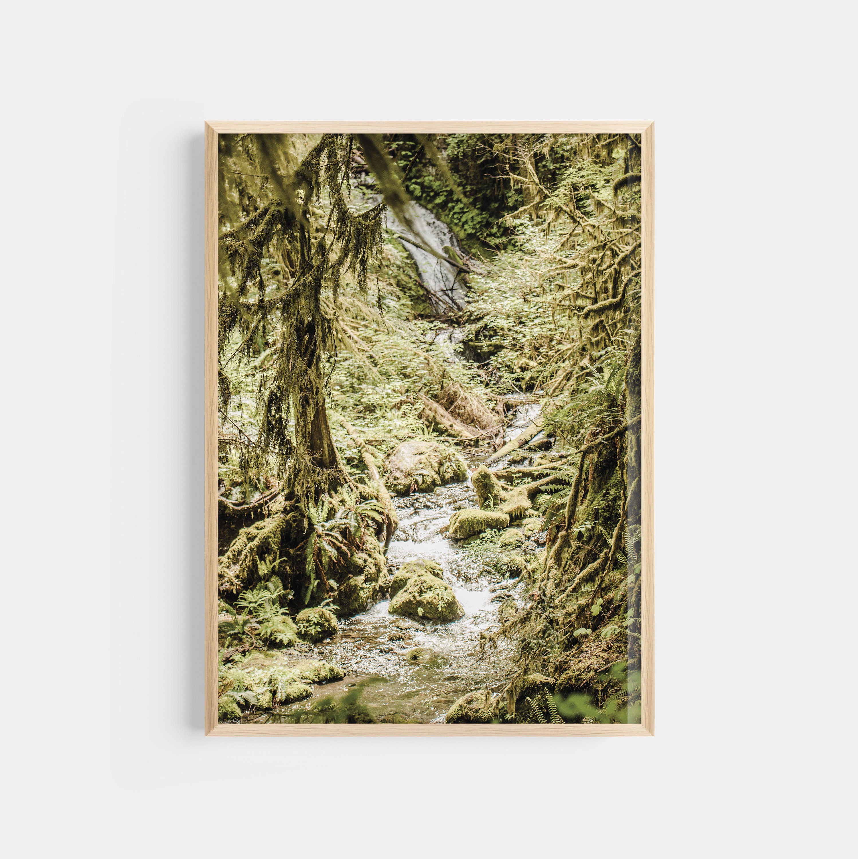 Tropical Waterfall Nature Print, Landscape Wall Art, Digital Download ...