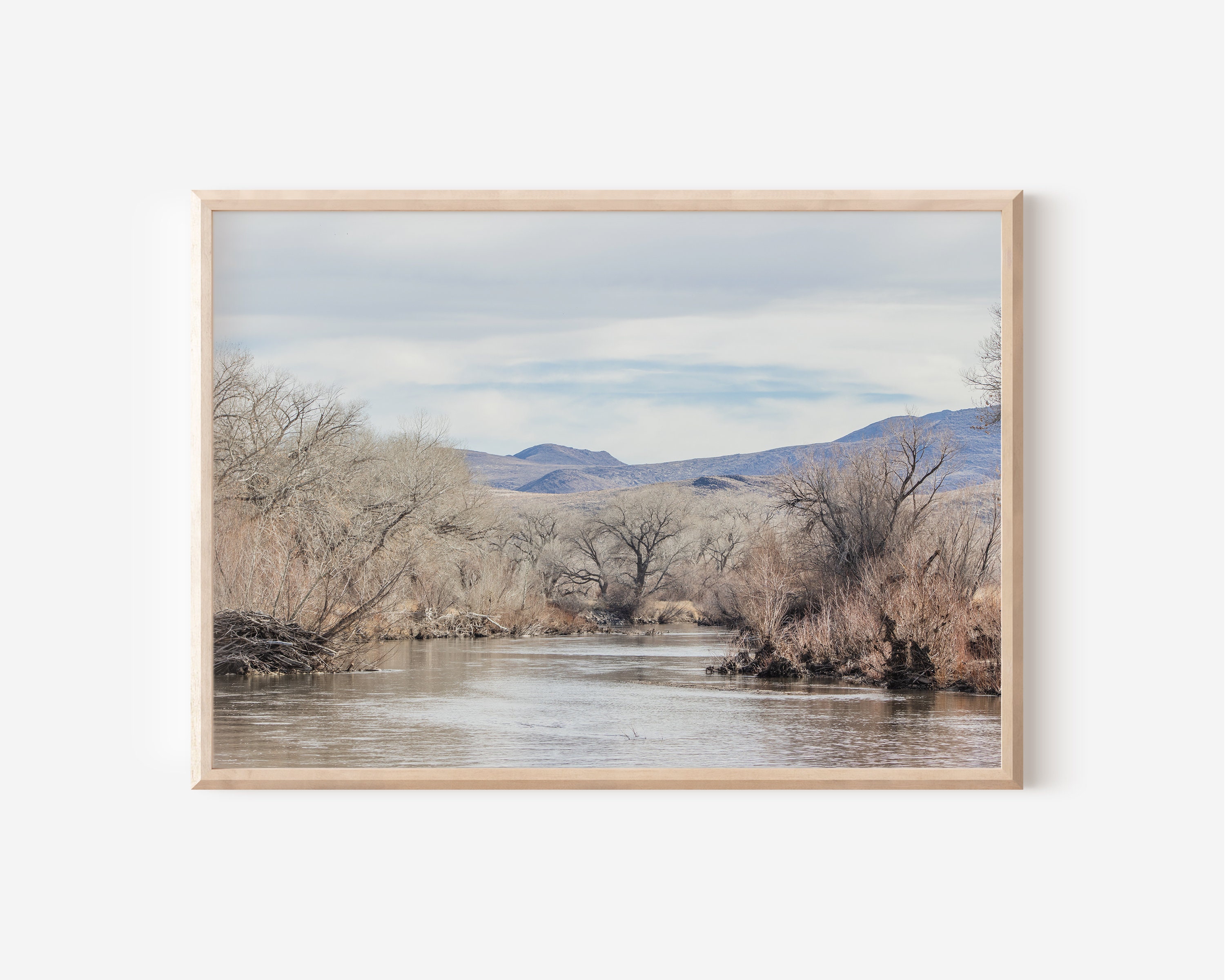 Winter at the Caron River, Wall Decor, Digital Download, River Print ...