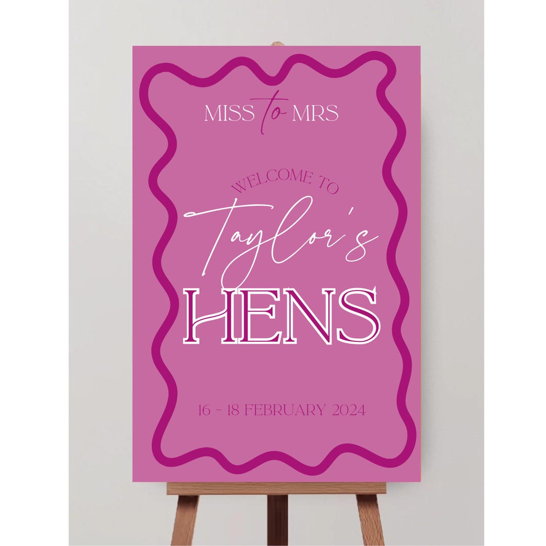 Hens Welcome Sign - Etsy