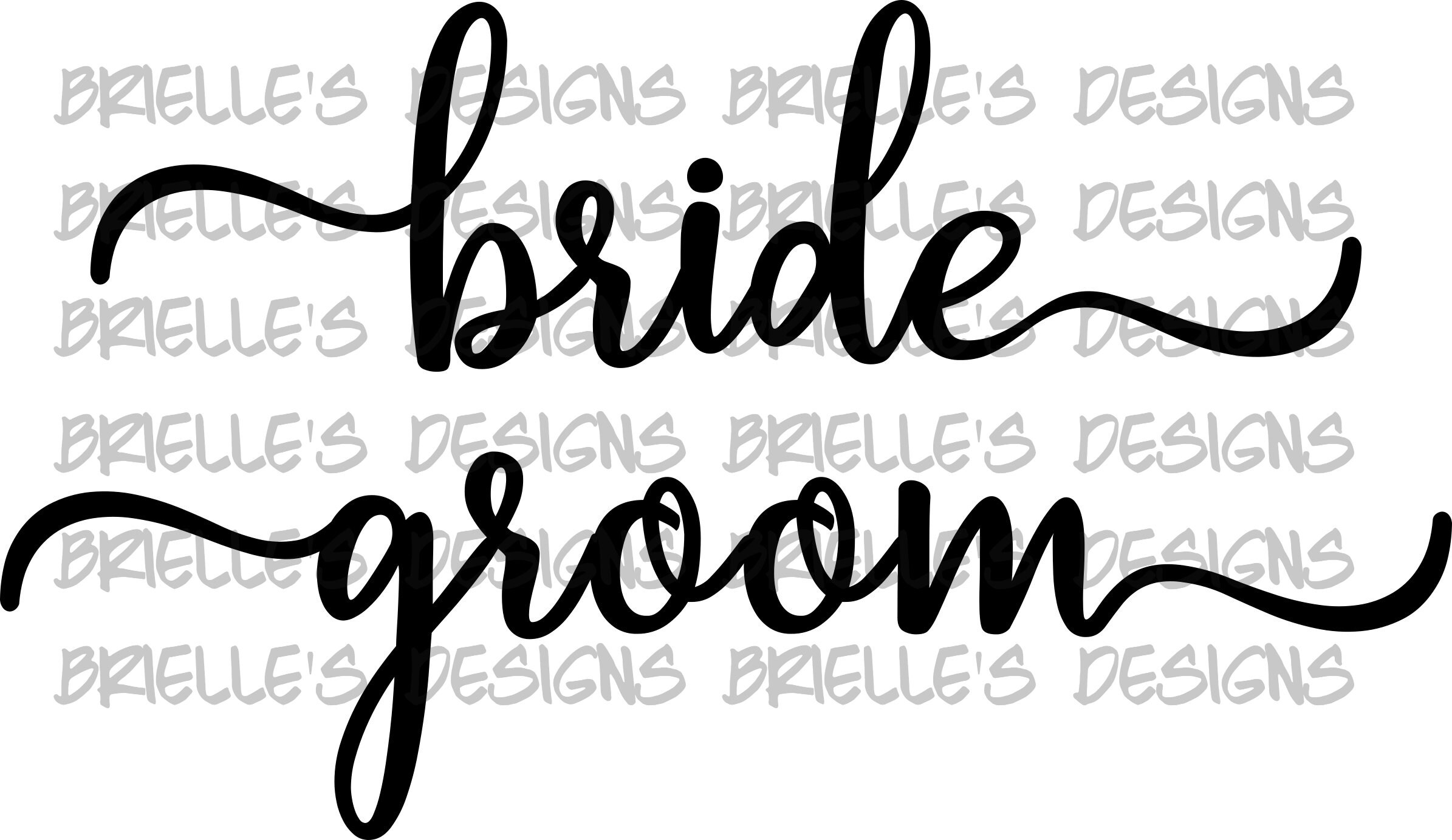 Bride Groom SVG File Cursive Wedding Marriage Cricut | Etsy
