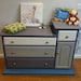 Hand Painted Blue and Grey Dresser/ Changing Table - Etsy