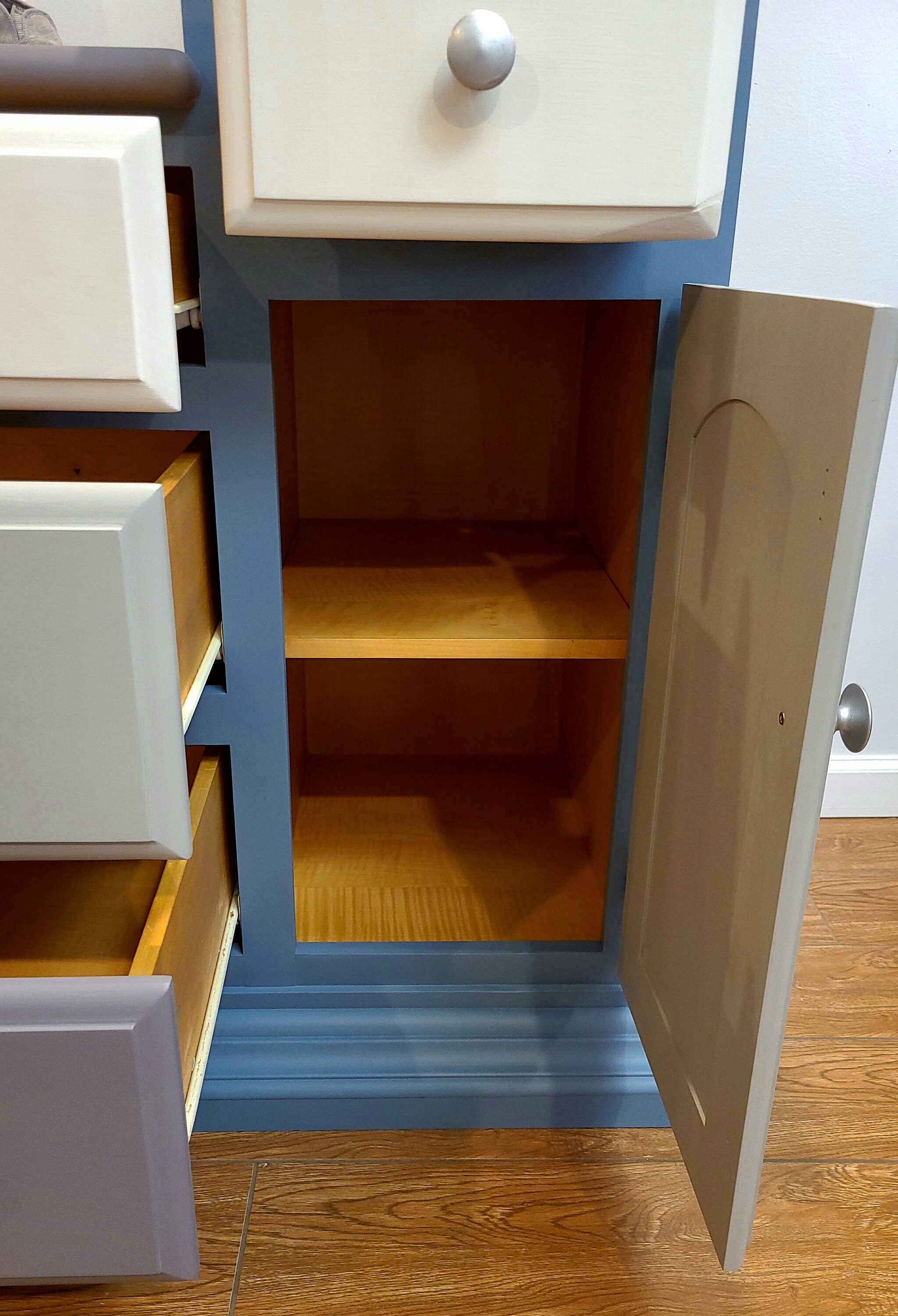 Hand Painted Blue and Grey Dresser/ Changing Table - Etsy