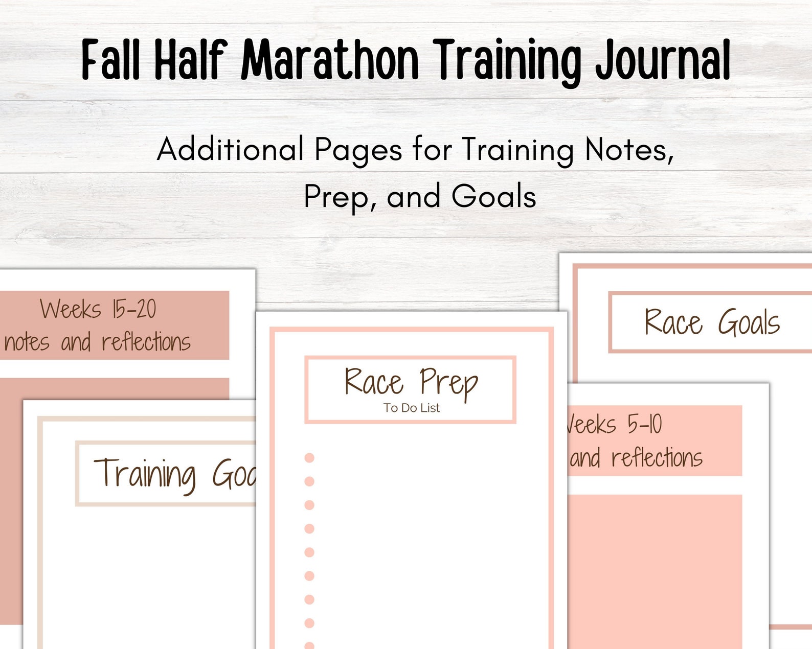 Fall Half Marathon Training Journal - Etsy