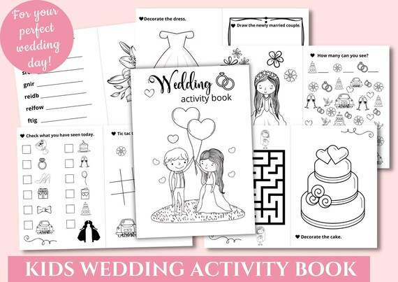 Wedding Activity Book for Kids Printable Digital Download | Etsy