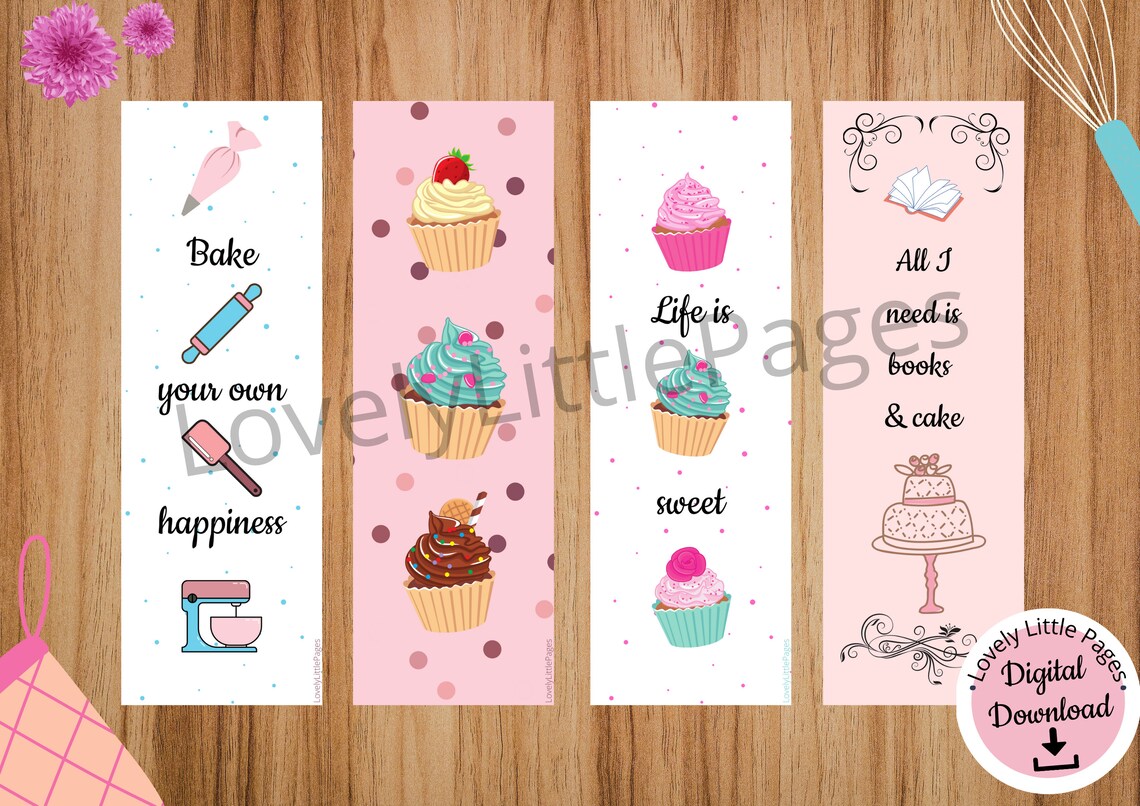 I Love Cakes | Baking | Cupcakes | Bookmarks | Cozy Reading | Sweets ...