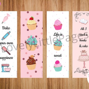 I Love Cakes | Baking | Cupcakes | Bookmarks | Cozy Reading | Sweets ...
