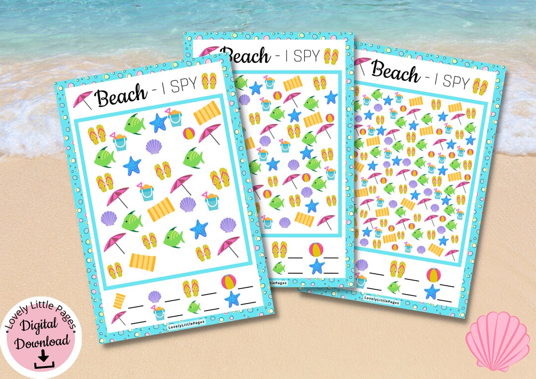 Summer I Spy | Kids Activity | Printable Game | Beach | Digital ...