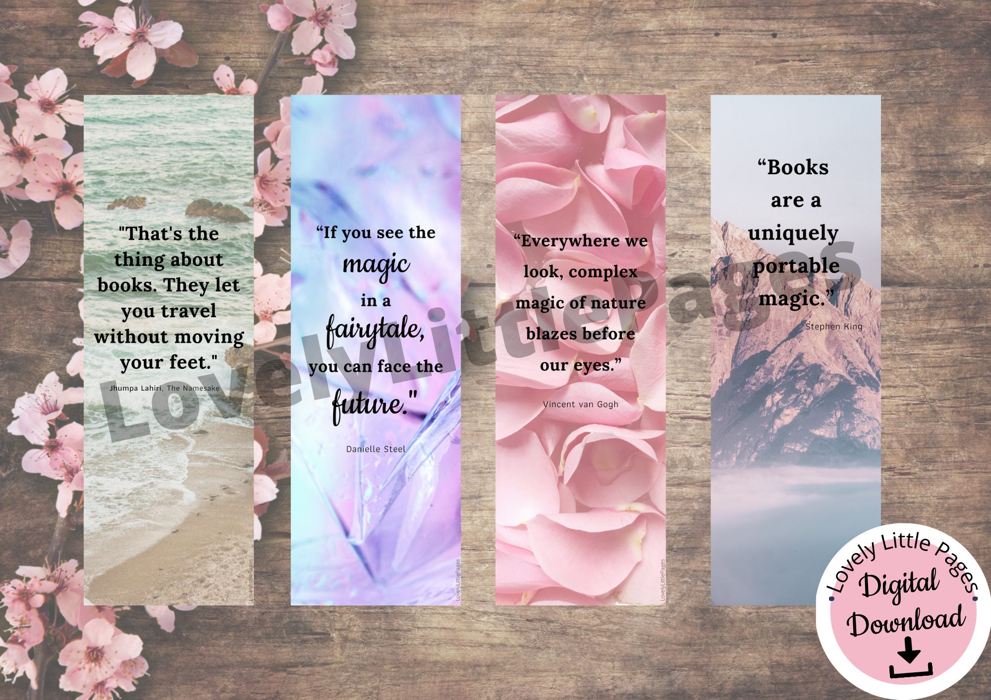Inspirational Quotes Bookmarks | Book Lovers | Beautiful Sayings ...
