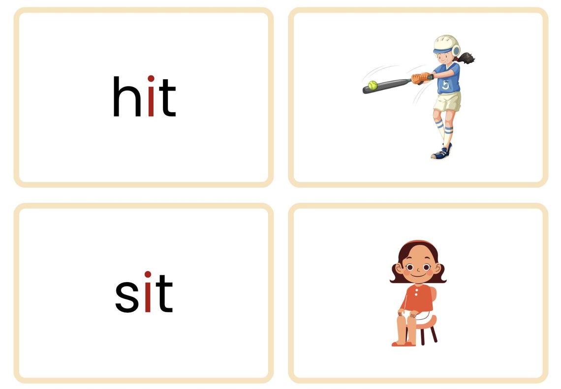 CVC BLENDING Flash Cards Printable | Teach Reading | Speech Therapy ...