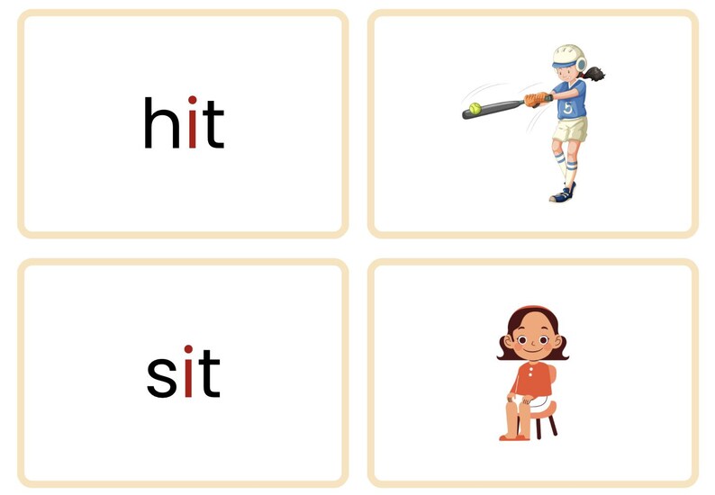 CVC BLENDING Flash Cards Printable | Teach Reading | Speech Therapy - Etsy