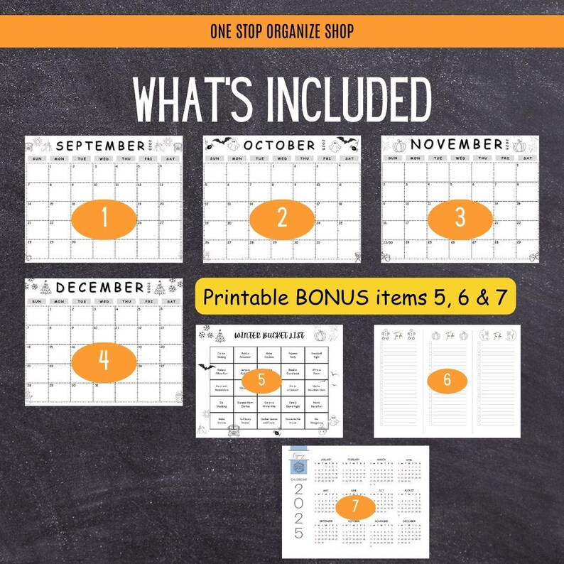 Printable & Editable FALL 2025 Calendar | September October November ...