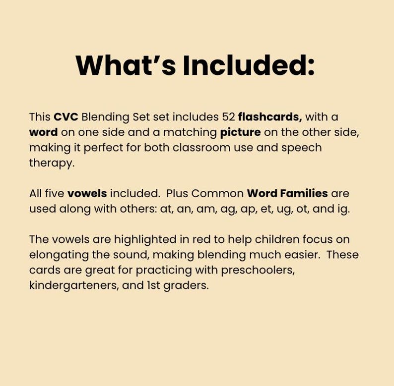 CVC BLENDING Flash Cards Printable | Teach Reading | Speech Therapy - Etsy