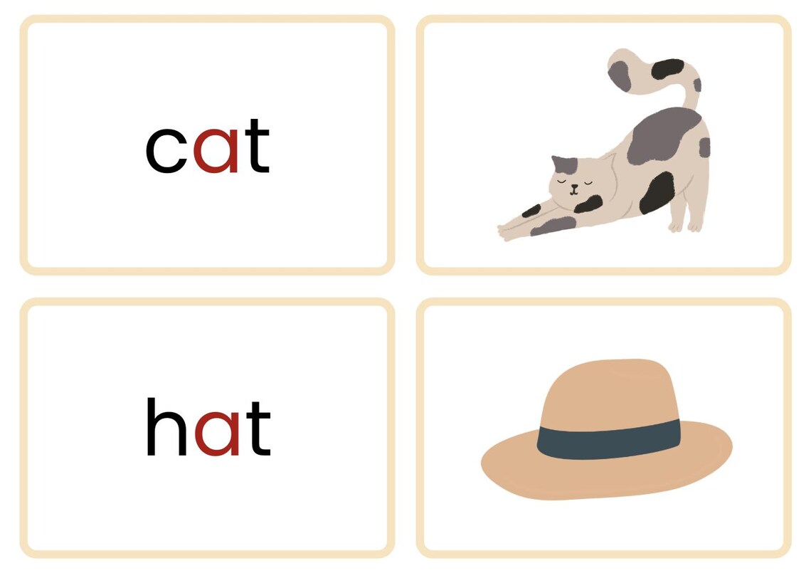 CVC BLENDING Flash Cards Printable | Teach Reading | Speech Therapy ...