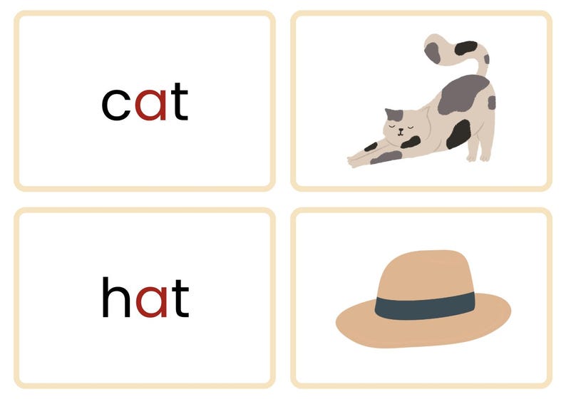 CVC BLENDING Flash Cards Printable | Teach Reading | Speech Therapy - Etsy