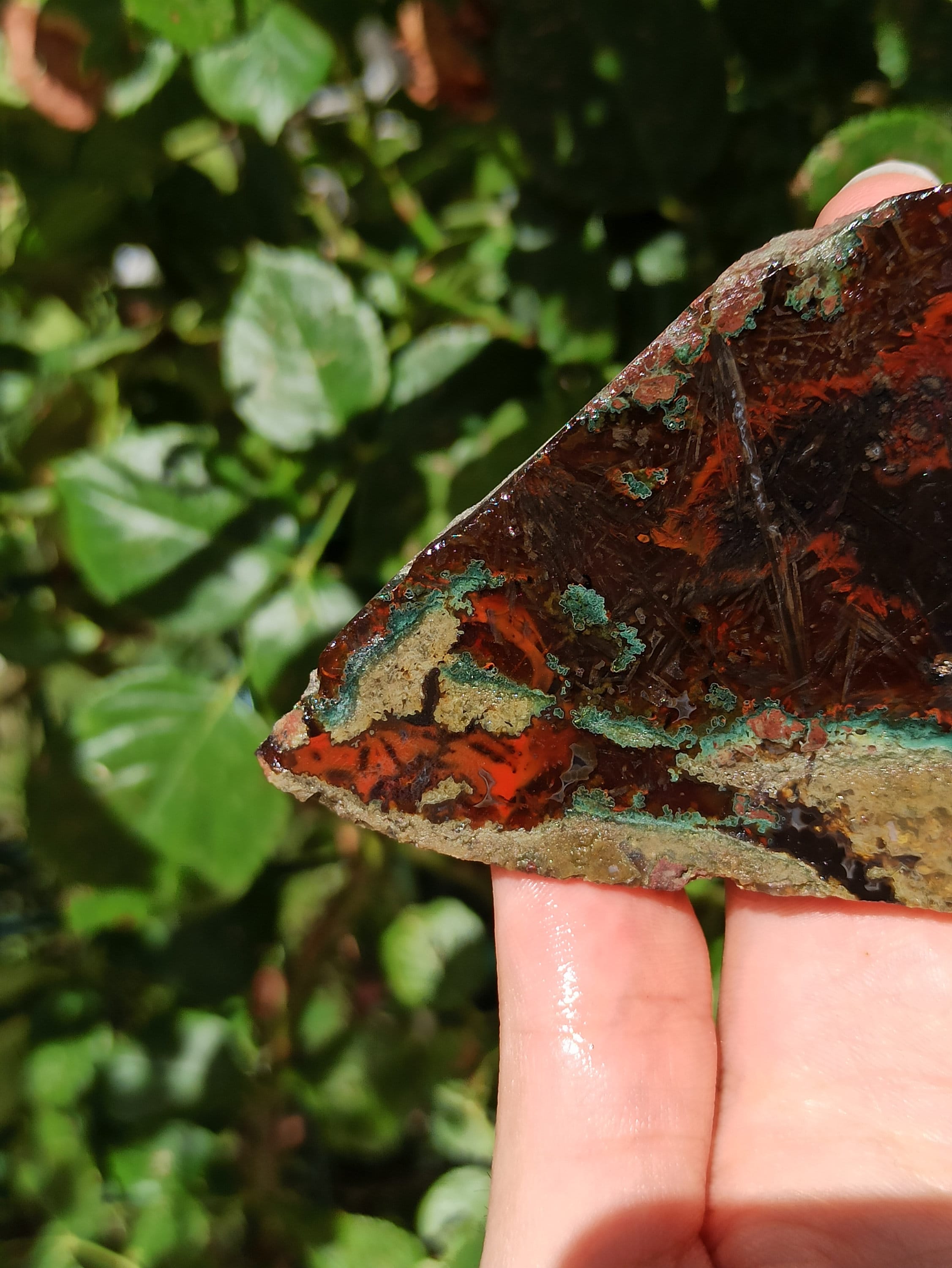 Red Banded and Green Moss Agate Slab, Stick Agate Slabs for Lapidary ...