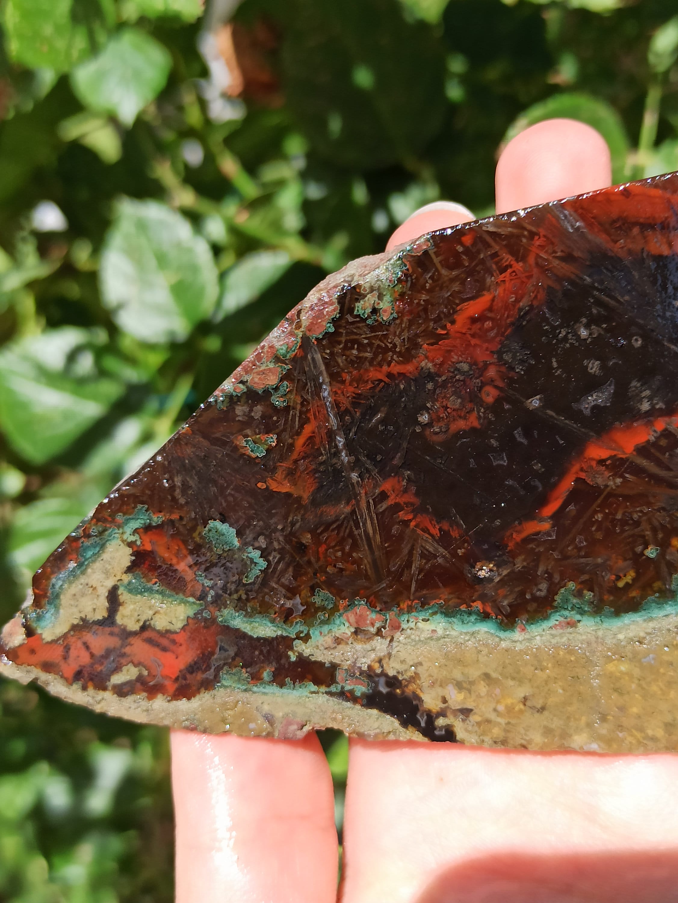 Red Banded and Green Moss Agate Slab, Stick Agate Slabs for Lapidary ...