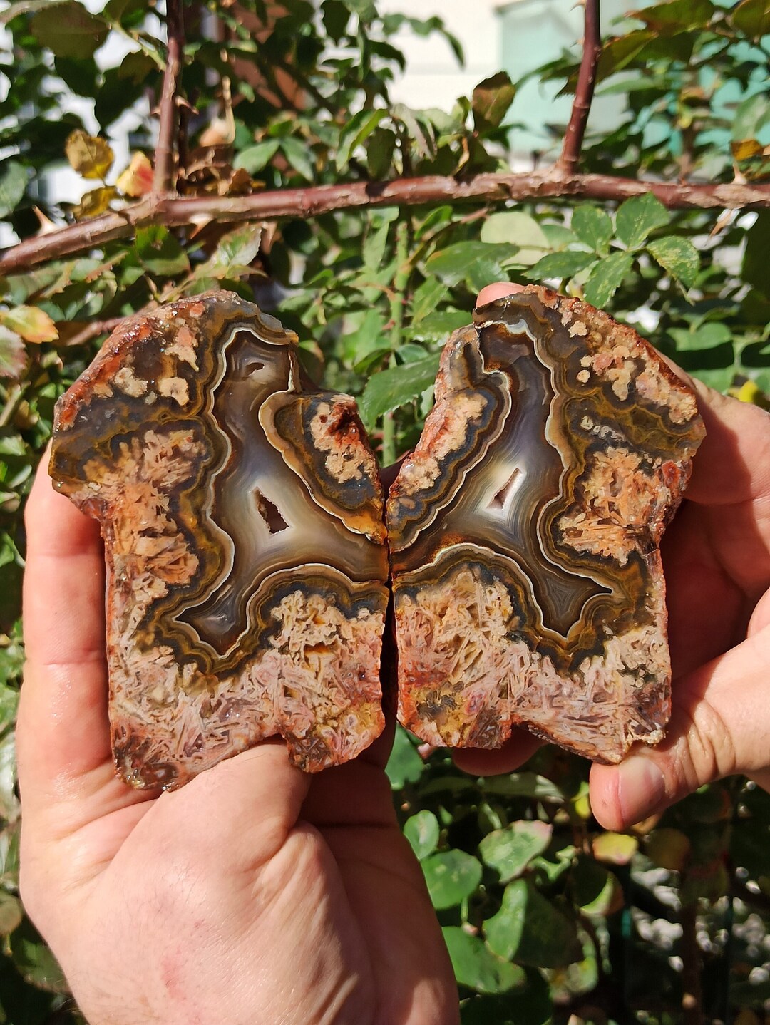 Green and Yellow Banded and Stick Agate, Turkish Pink Stick Agate ...