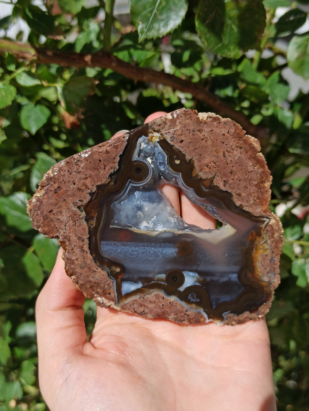 Blue Geode Banded and Waterline Agate Slab, Agate Slabs for Lapidary ...