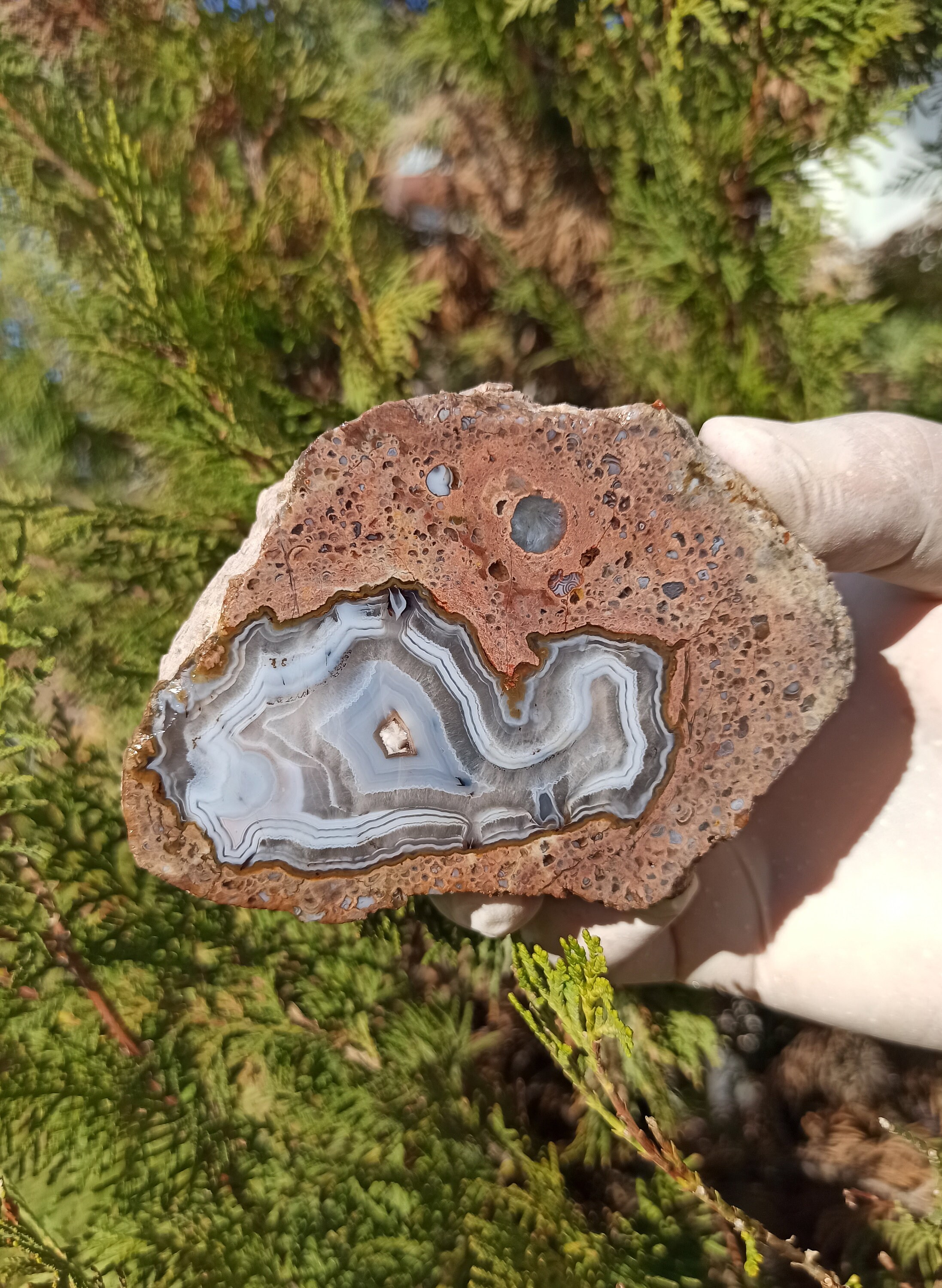 White Thunderegg Agate, Thunderegg Achat, Turkish Thunderegg Agate Pair ...