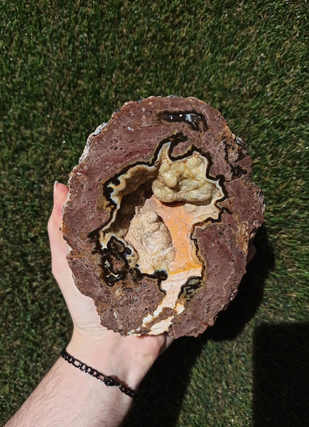 Large Green Botryoidal Thunderegg Agate, Waterline Botryoidal Geode ...