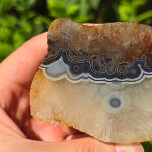 Blue and Black Banded and Crystal Agate, Crystal Quartz Agate, Turkish ...