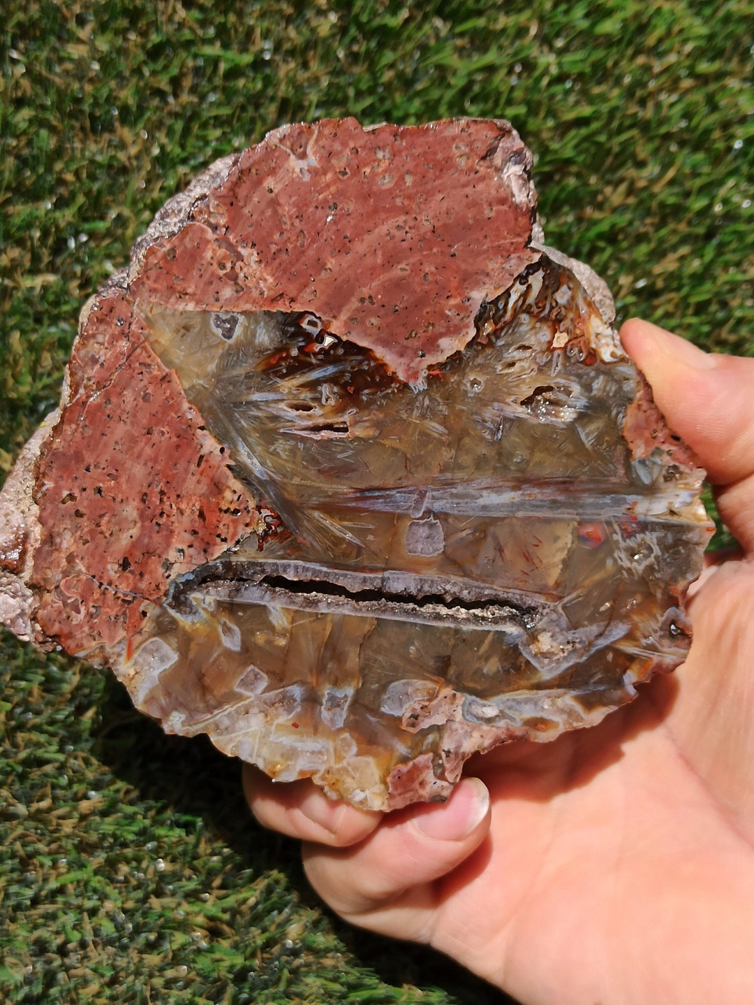 Face View and Stick Thunderegg Agate, Geode Thunderegg Achat, Turkish ...
