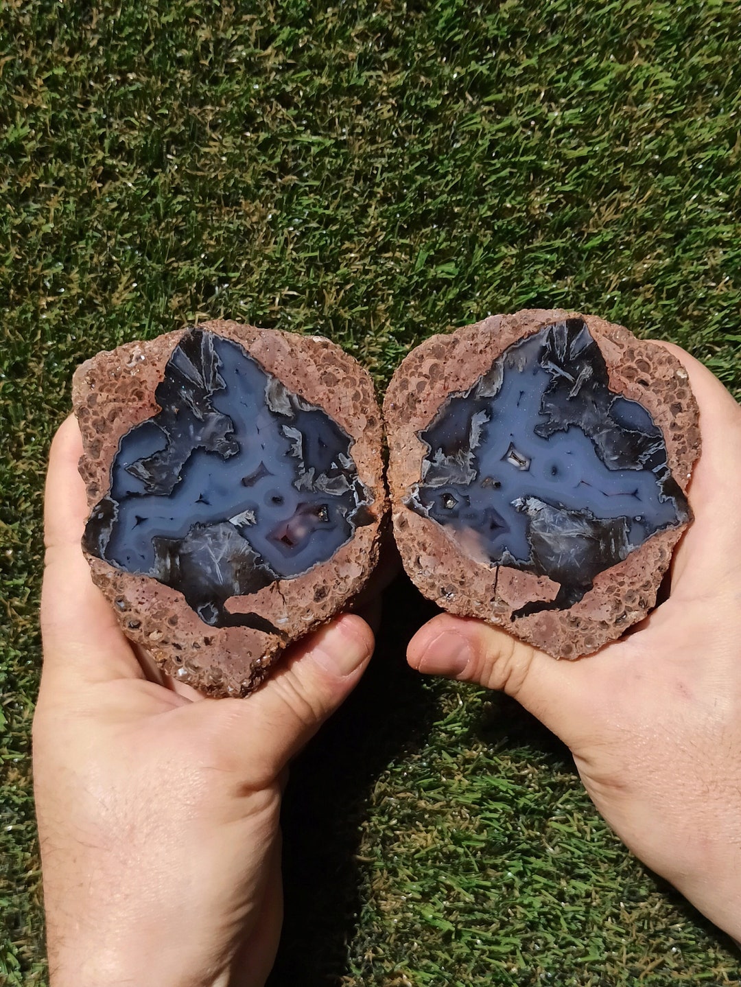 Large Blue Banded Thunderegg Agate, Thunderegg Achat, Turkish ...