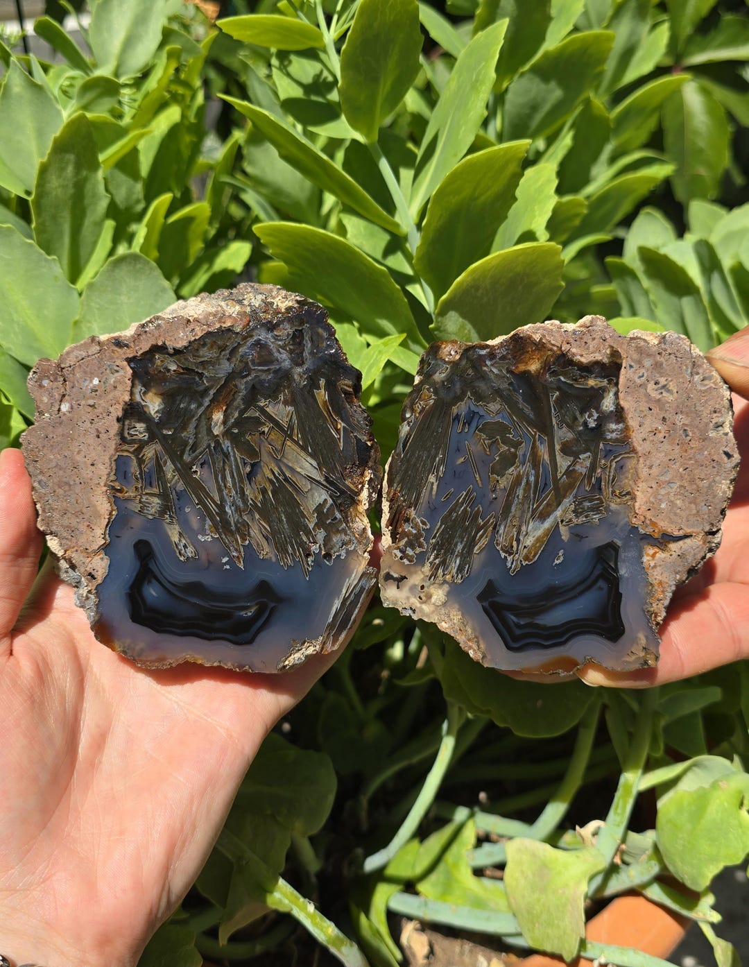 Blue Banded and Stick Thunderegg Agate, Thunderegg Achat, Turkish Agate ...