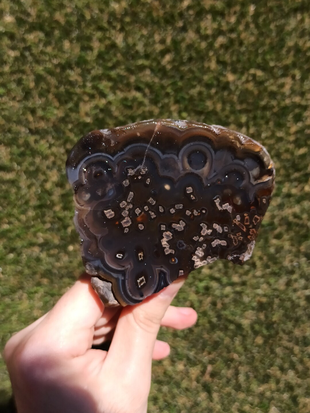 Blue Stick and Banded Agate, Cut and Polished Turkish Agate ...