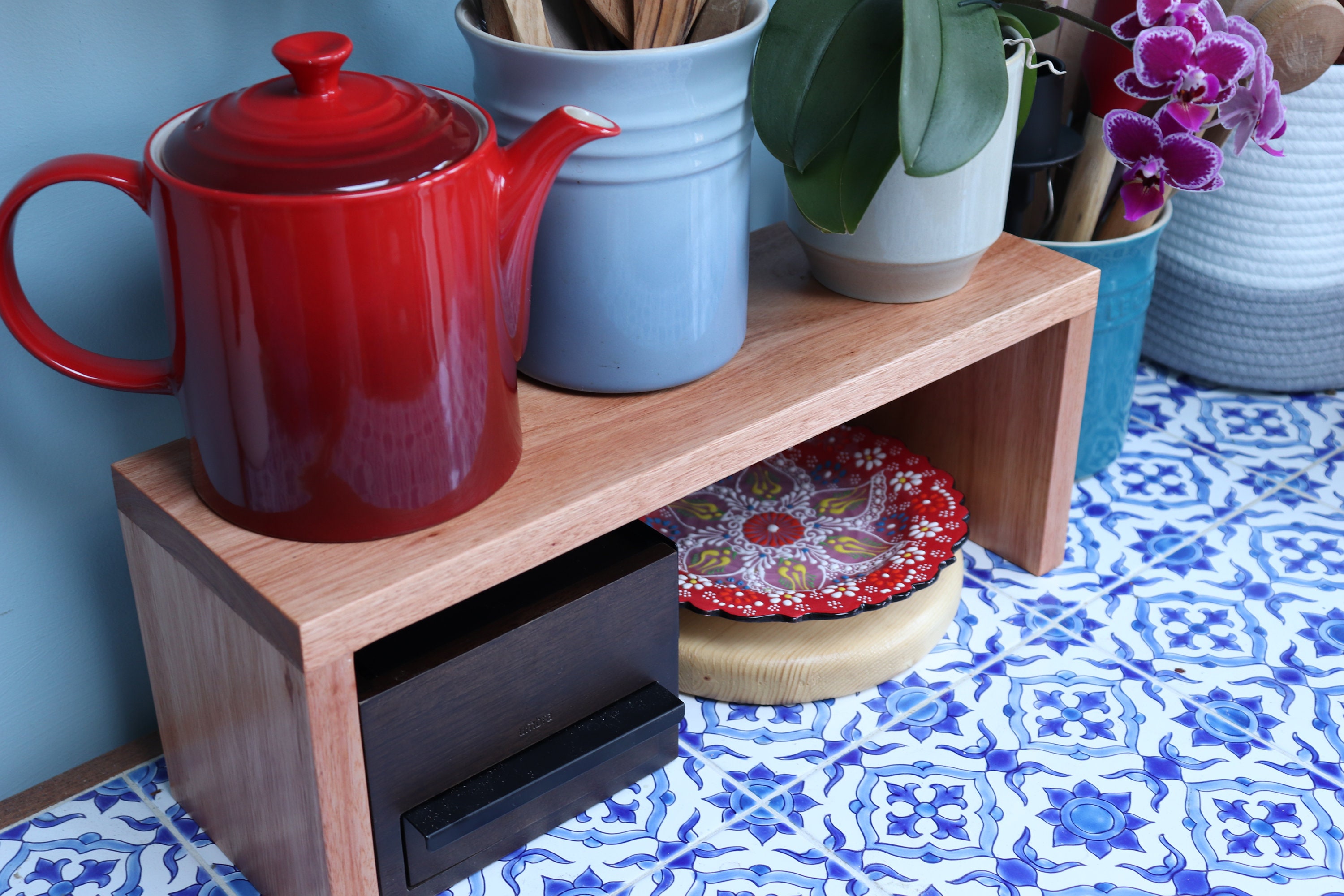 Solid Wood Counter Shelf for Kitchen/vanity/home Office - Etsy
