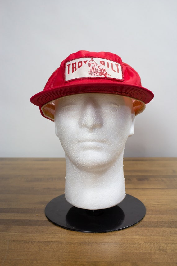 Troy-Bilt Vintage Trucker Red Ball Cap Hat Snapback M… - Gem