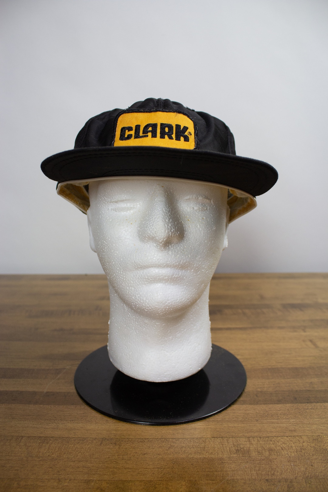 Vintage Black and Yellow Clark Hat - Etsy