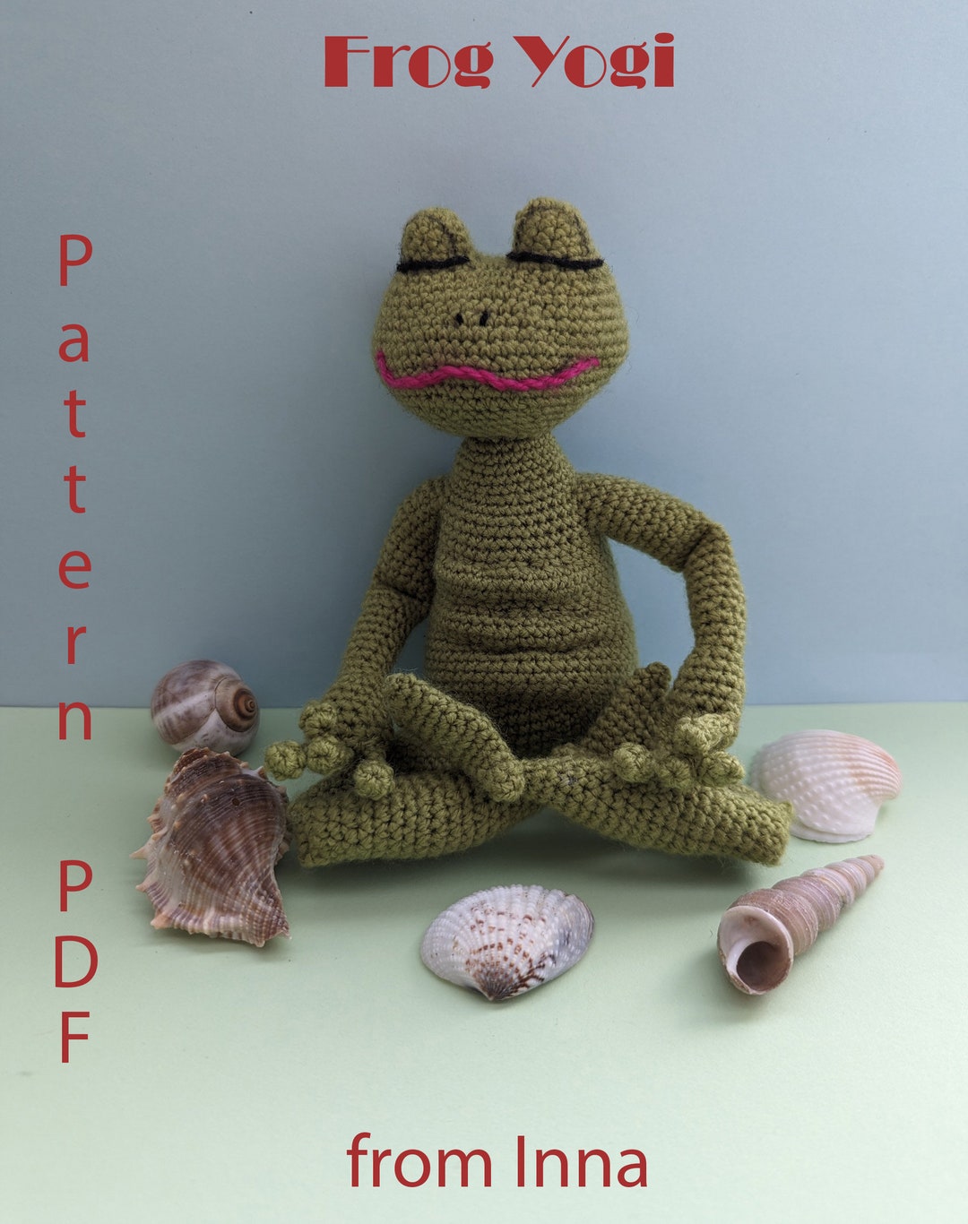 Crocheted Amigurumi Frog. Toad Meditating Pattern - Etsy