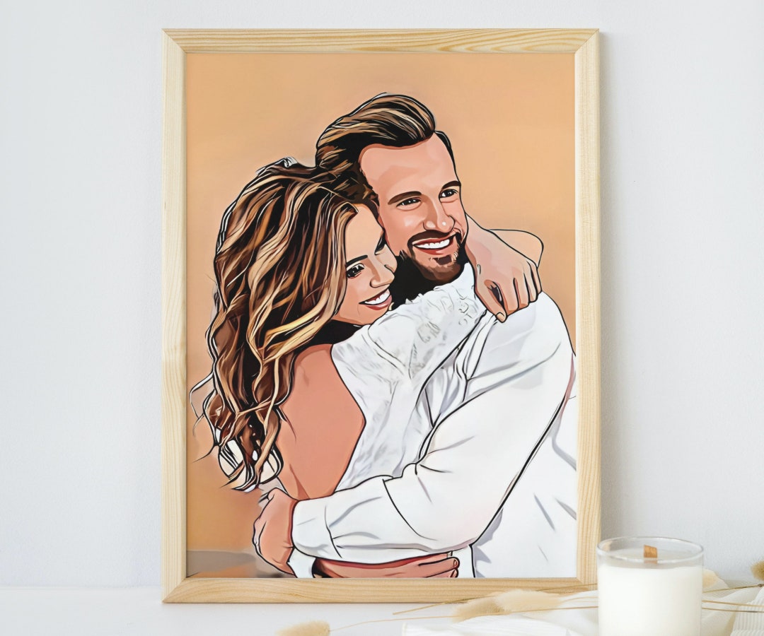 Custom Best Friend Portrait, Best Friend Gift, Faceless Portrait Print ...