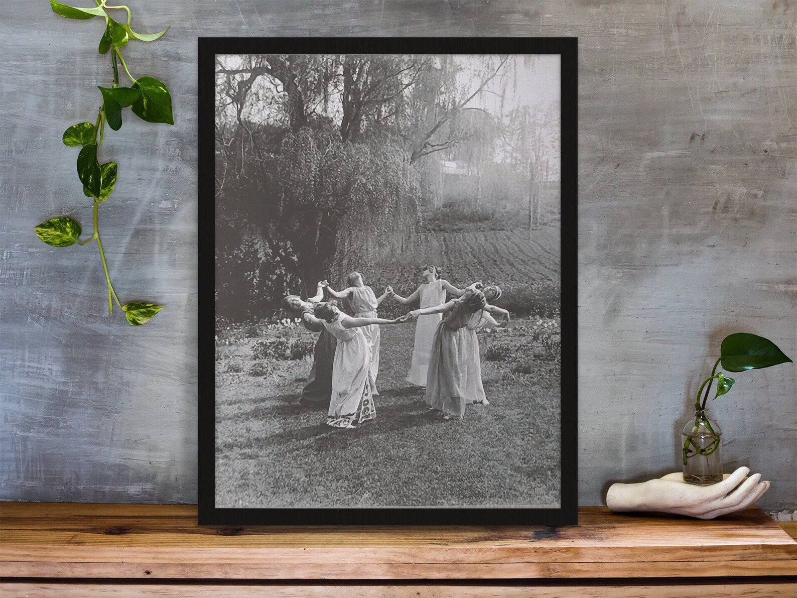 Circle of Witches Dancing Antique Home Wall Decor Wiccan - Etsy