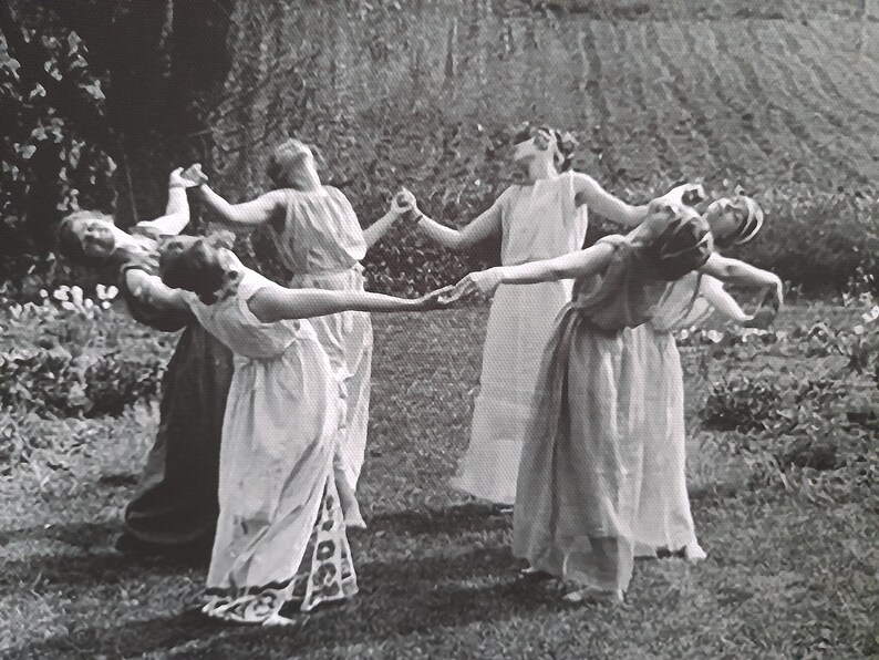 Circle of Witches Dancing Antique Home Wall Decor Wiccan - Etsy