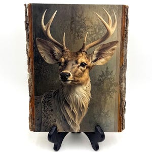 Wood Deer Picture on Wood Rustic Photo Frame Custom Deer Hunting Wall ...
