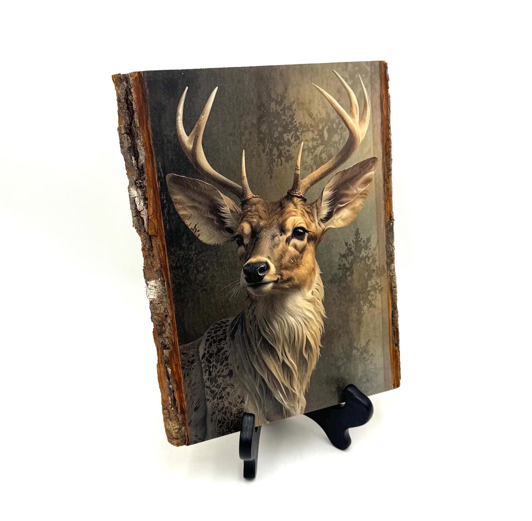 Wood Deer Picture on Wood Rustic Photo Frame Custom Deer Hunting Wall ...