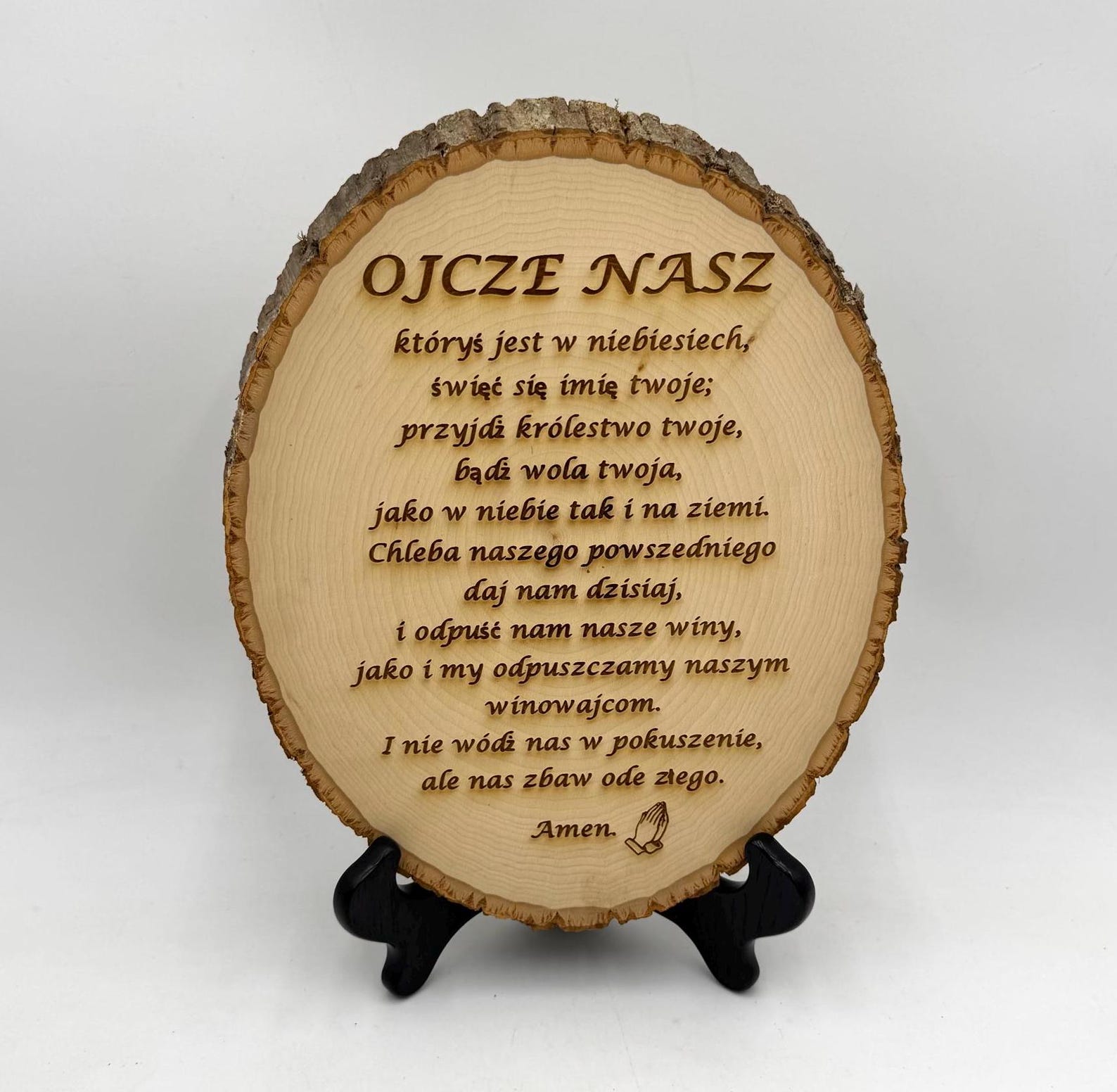 The Lord's Prayer in Polish, Lord Prayer Sign, Rustic Polish Gift, Wood ...