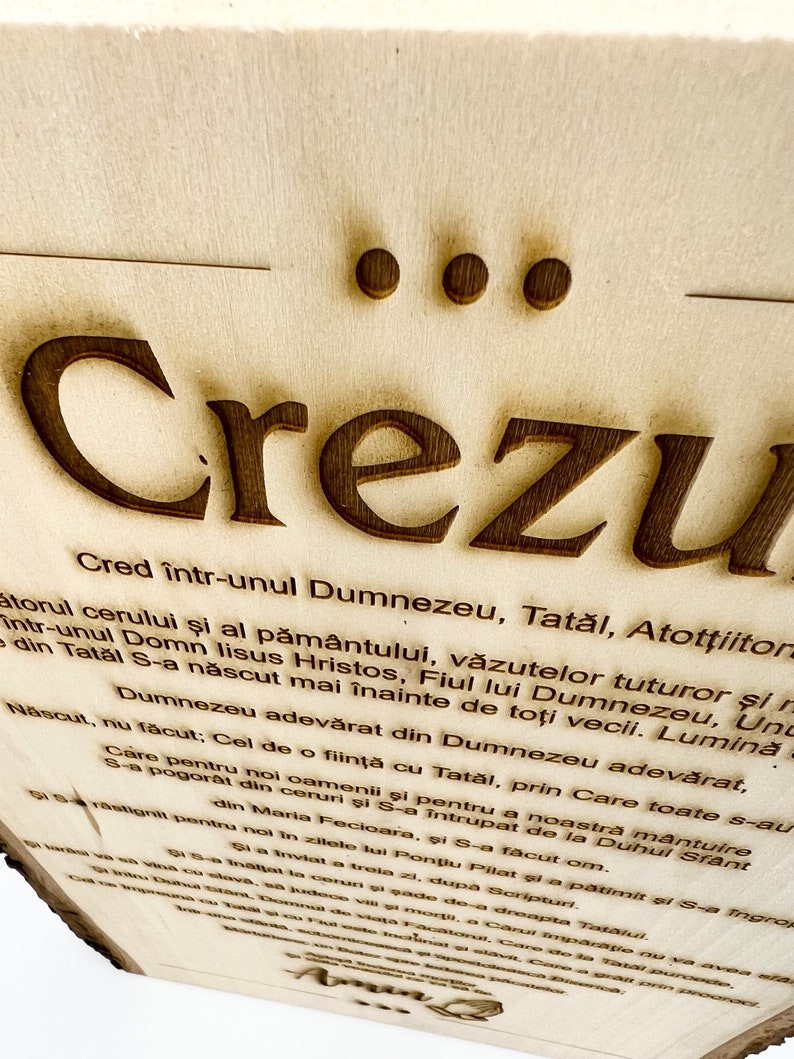 The Apostles Creed in Romanian Romanian Crezul Sign Romanian - Etsy